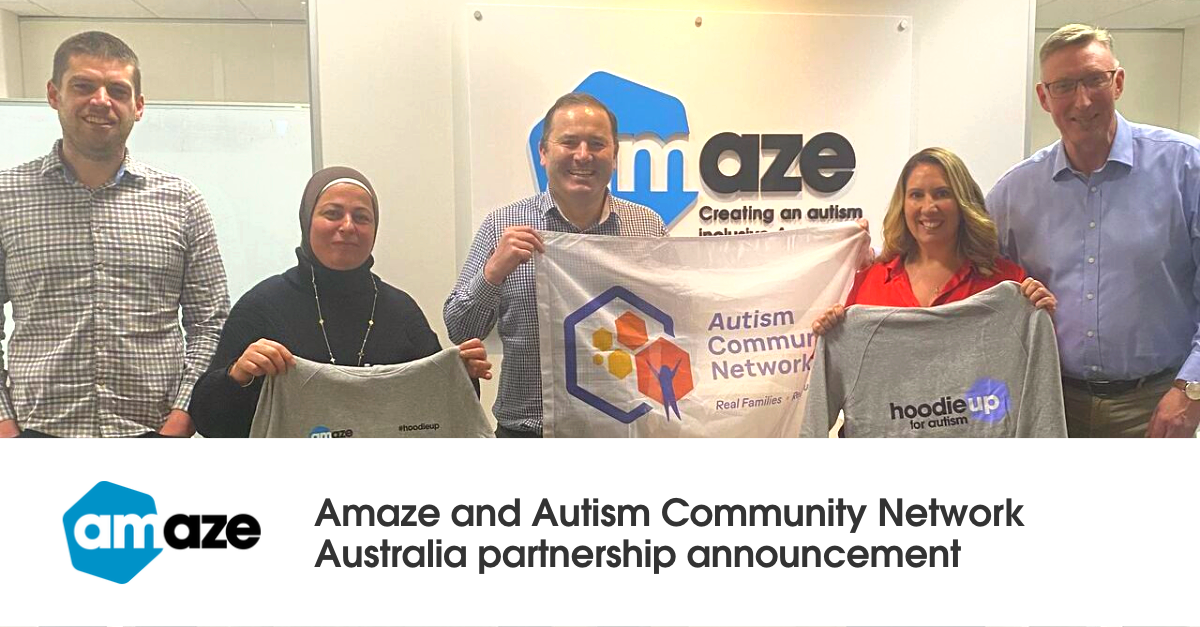 Amaze and Autism Community Network Australia Partnership Announcement